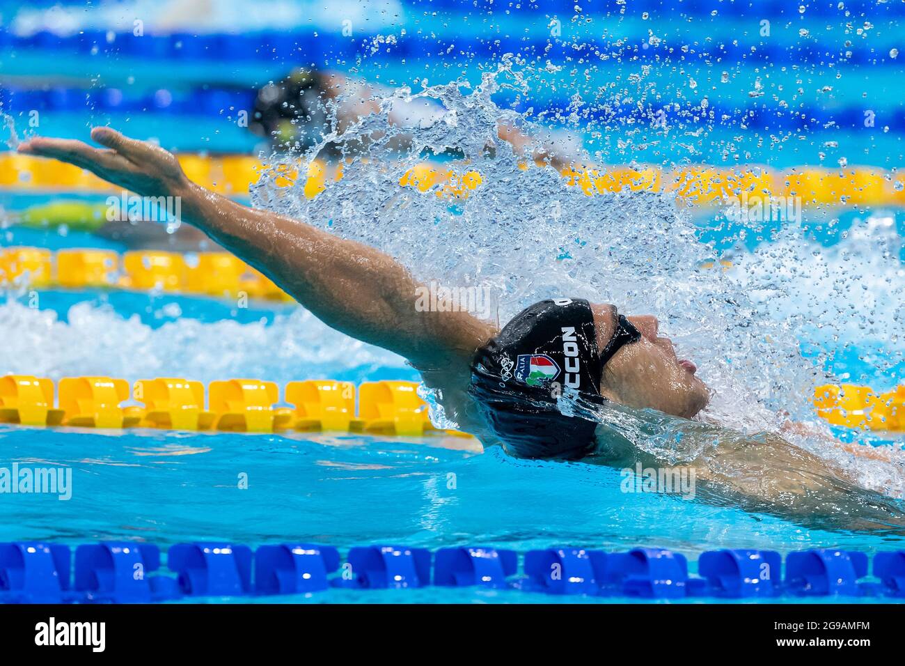 TOKYO, JAPAN - JULY 25: Thomas Ceccon of Italy competing in the men ...