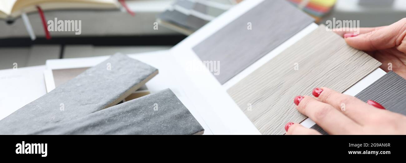 Building decoration, chipboard in interior design hi-res stock ...