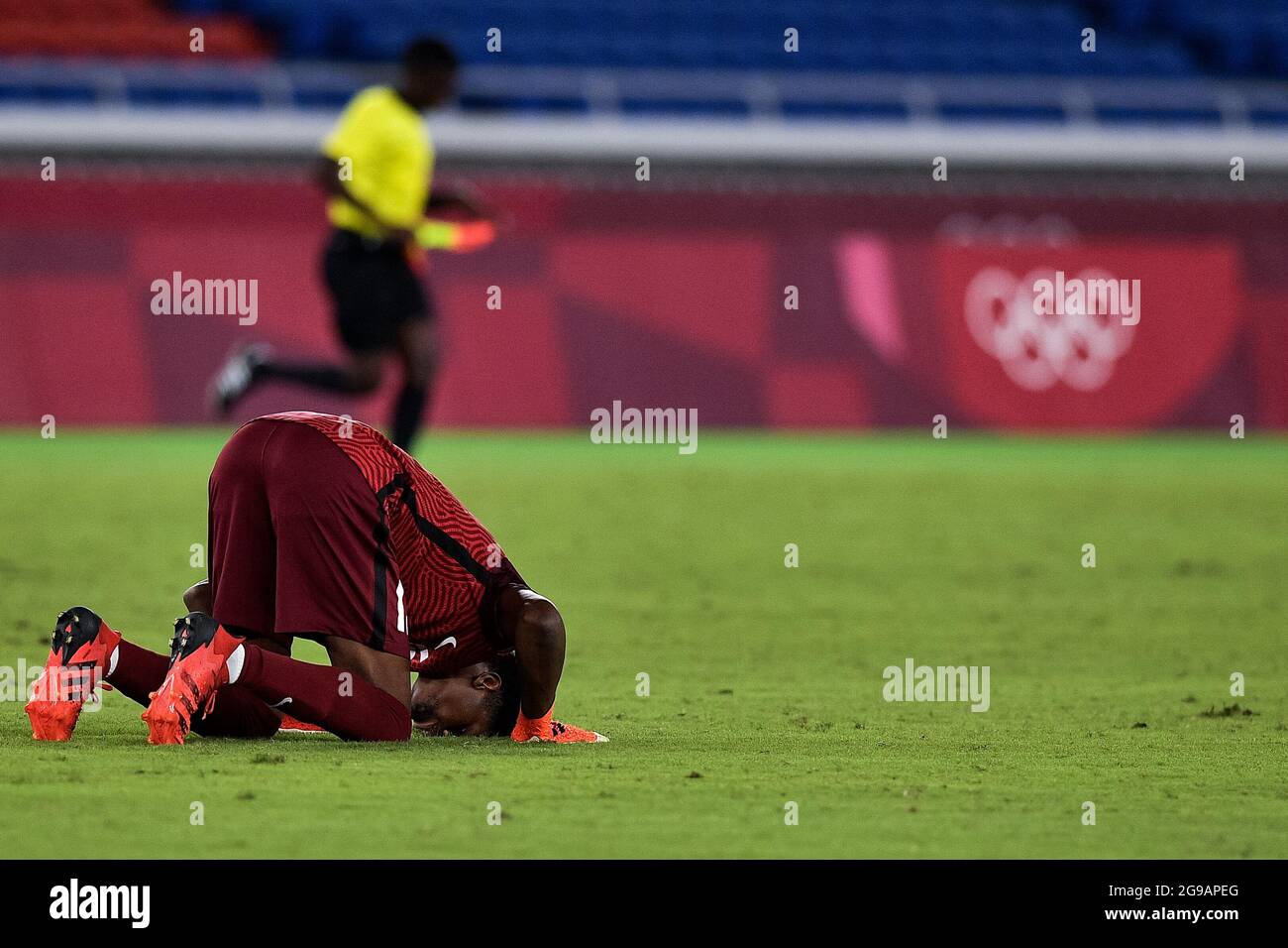 YOKOHAMA, JAPAN - JULY 25: Mohammed Al Yami of Saudi Arabia during the ...