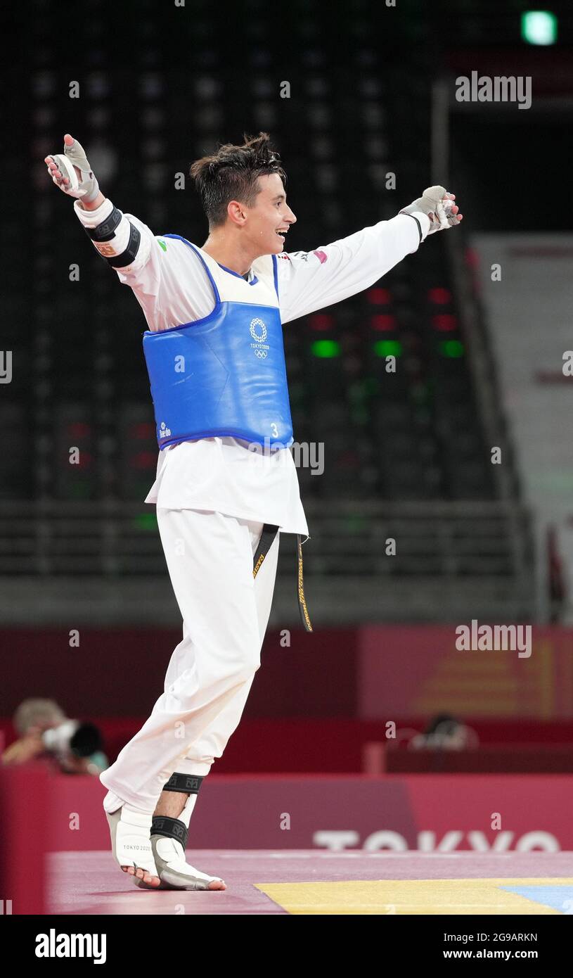 Tokyo, Japan. 25th July, 2021. Ulugbek Rashitov of Uzbekistan ...