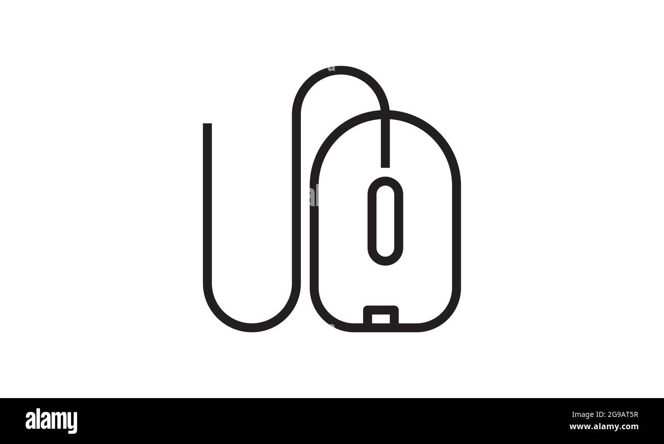 Computer Mouse icon. Vector illustration on isolated white background ...