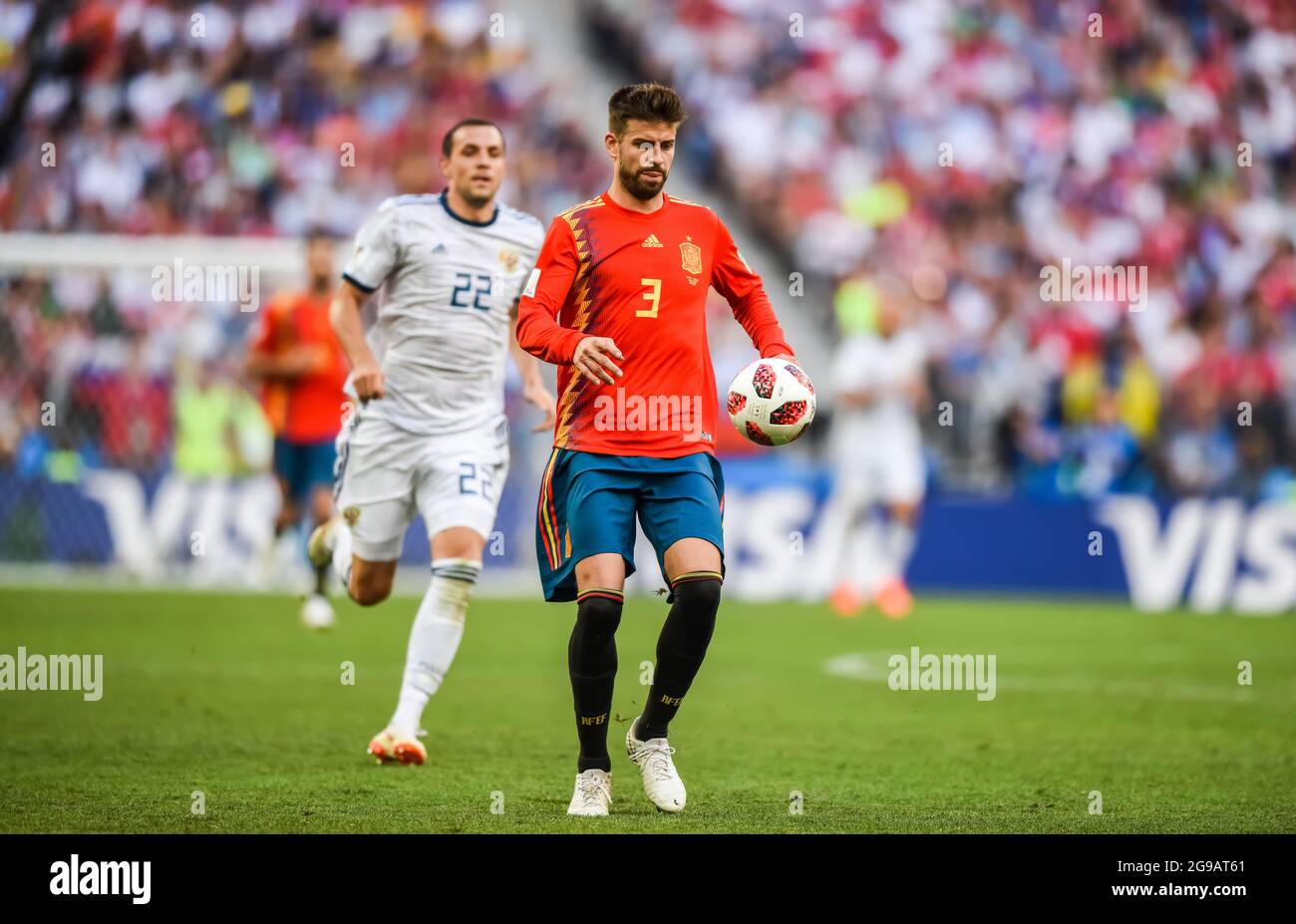 Moscow, Russia - July 1, 2018. Spain national football team centre-back ...