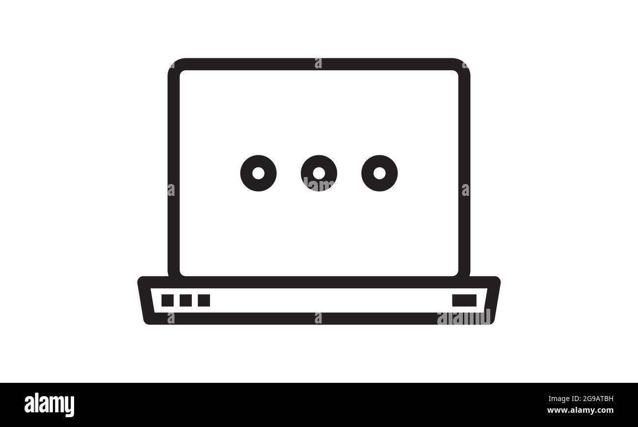 Laptop icon vector mobile computer isolated on white background Stock ... Laptop icon vector mobile computer isolated on white background Stock ...