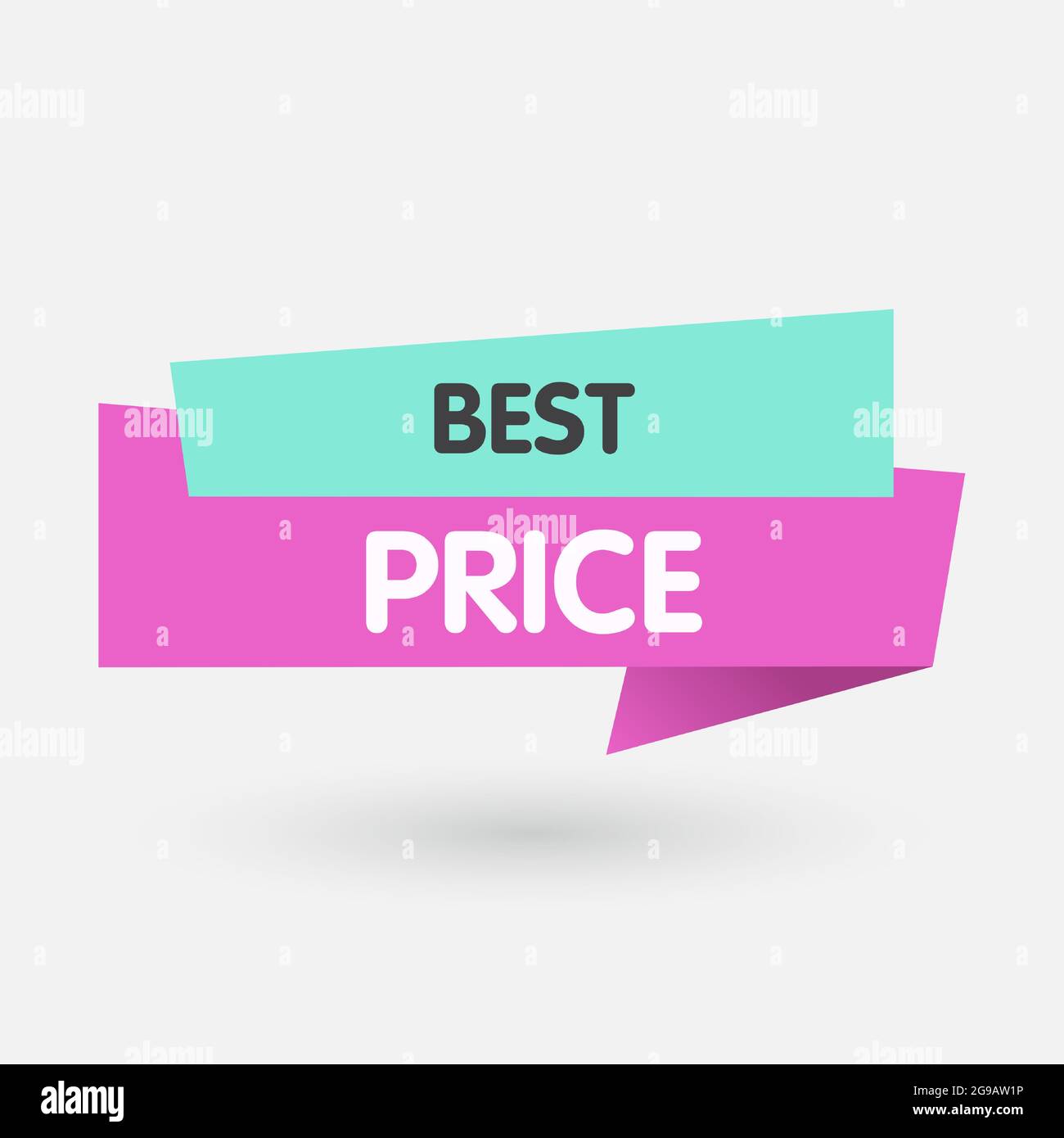 Best price text on colorful banner, advertising. Vector Illustration ...