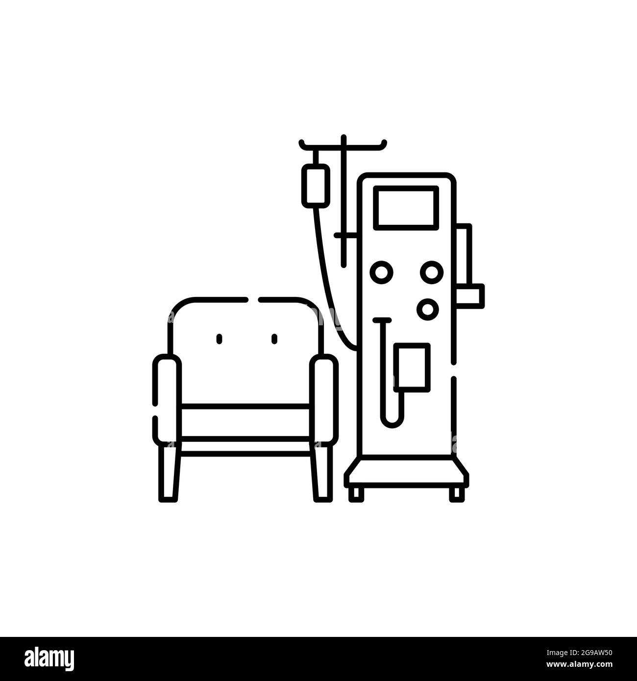Insulin dropper line color icon. Diabetes treatment concept. Pharmacy ...