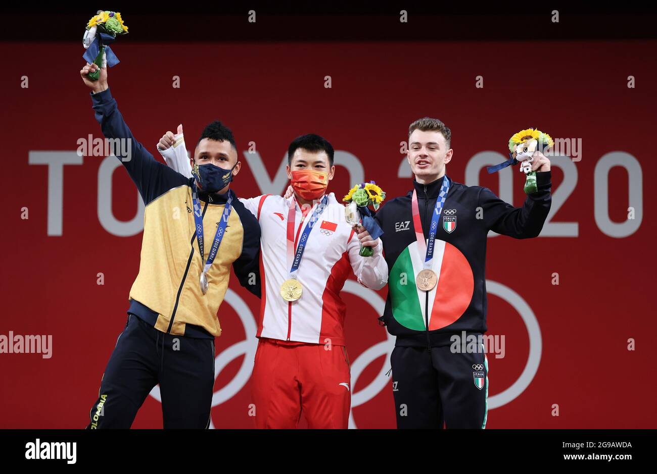 Tokyo, Japan. 25th July, 2021. Chen Lijun (C) of China, Mosquera Lozano ...