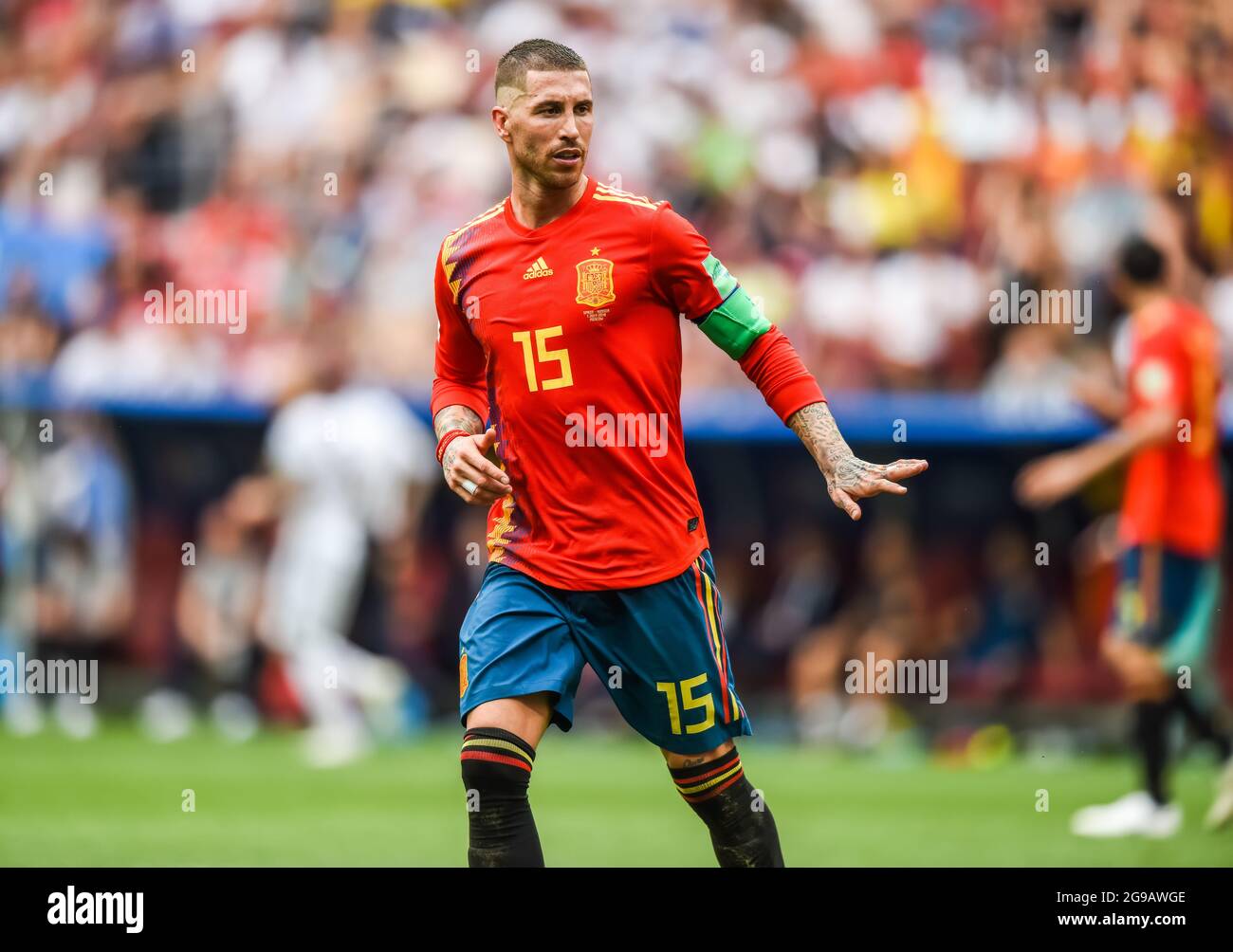 Moscow, Russia – July 1, 2018. Spain national football team centre-back ...