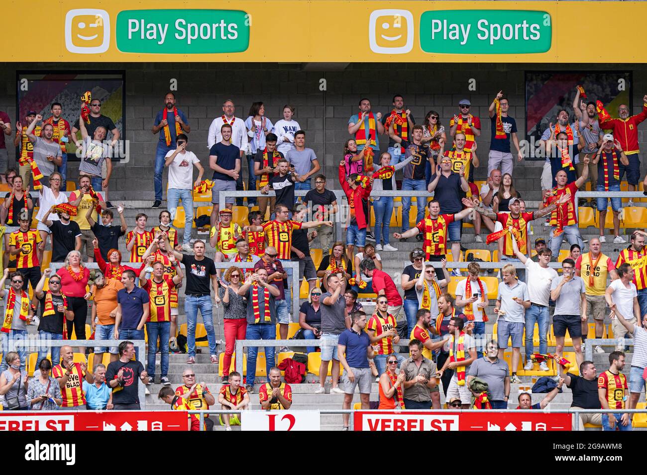 MECHELEN, BELGIUM - JULY 25: during the Jupiler Pro League match ...