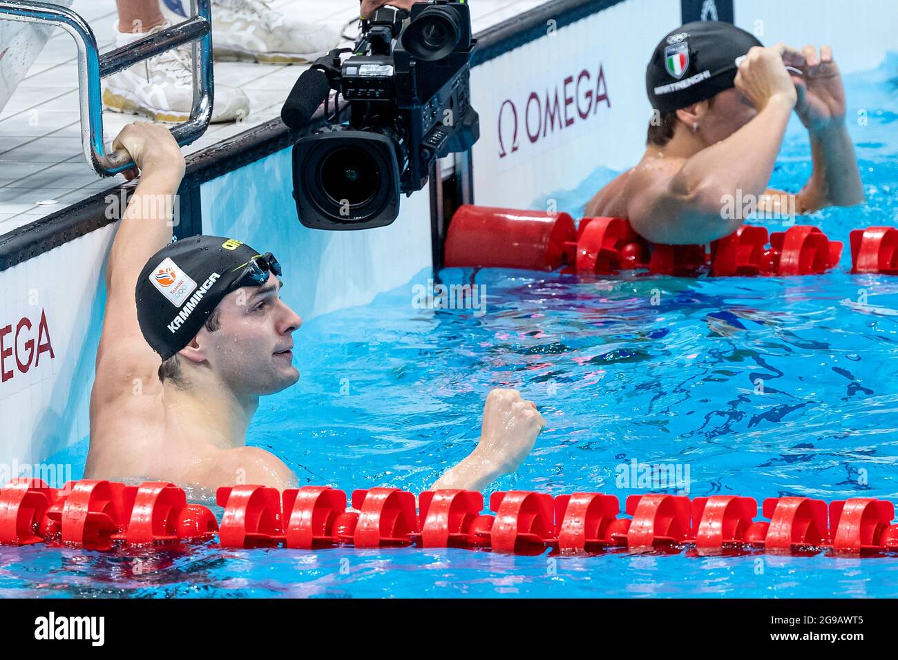 TOKYO, JAPAN - JULY 25: Arno Kamminga of Netherlands reacts after ...
