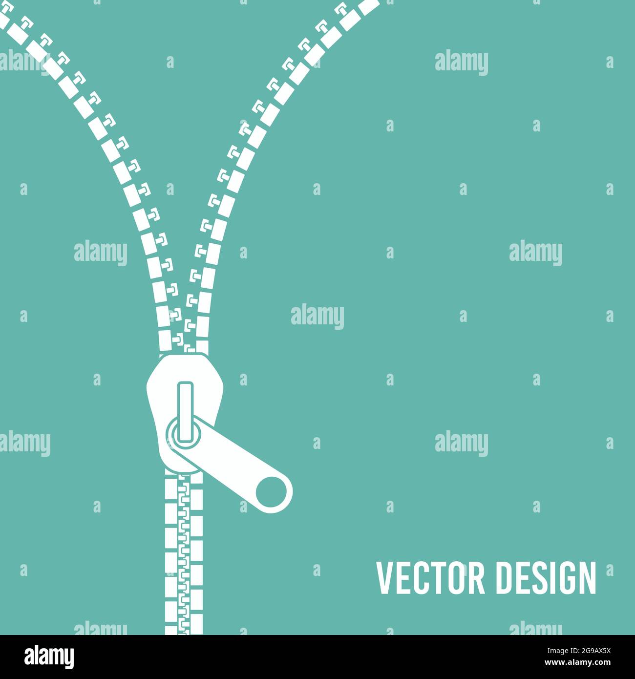 Zipper banner template. Open zipper. Empty poster for your design ...