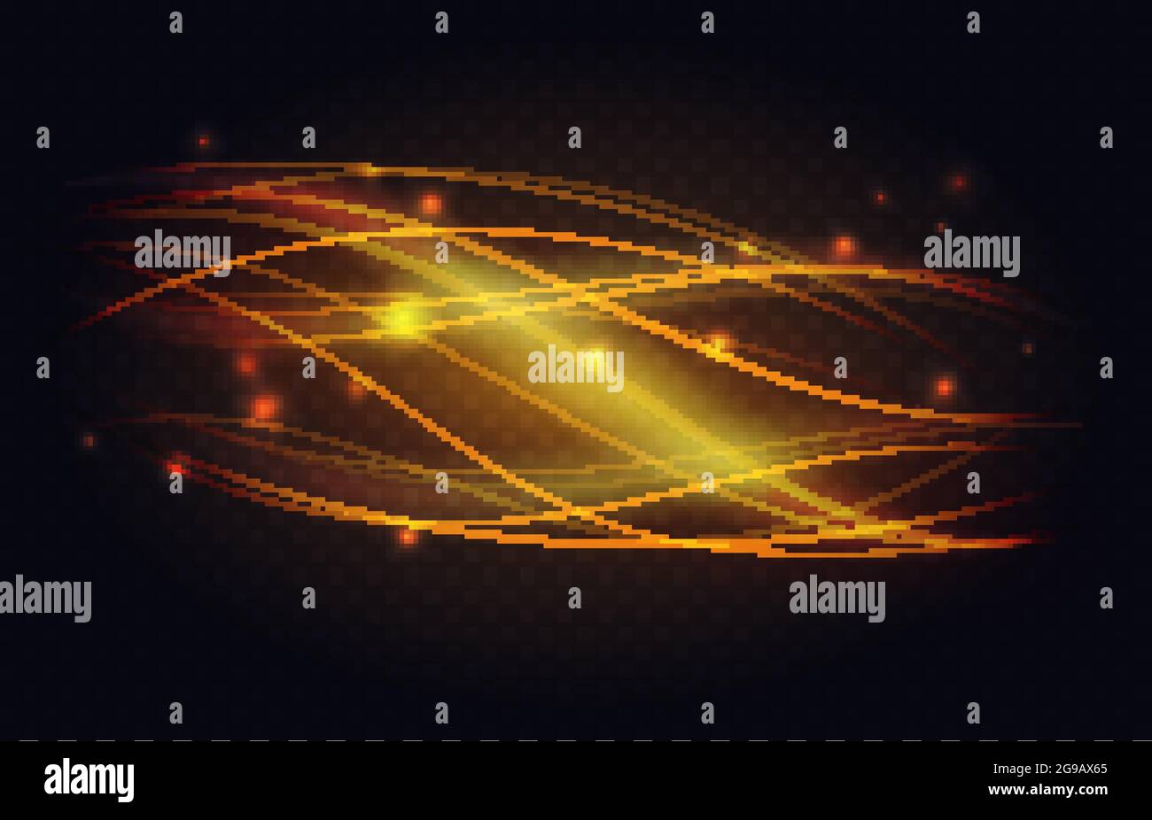 Golden luminous waves shapes hi-res stock photography and images - Alamy