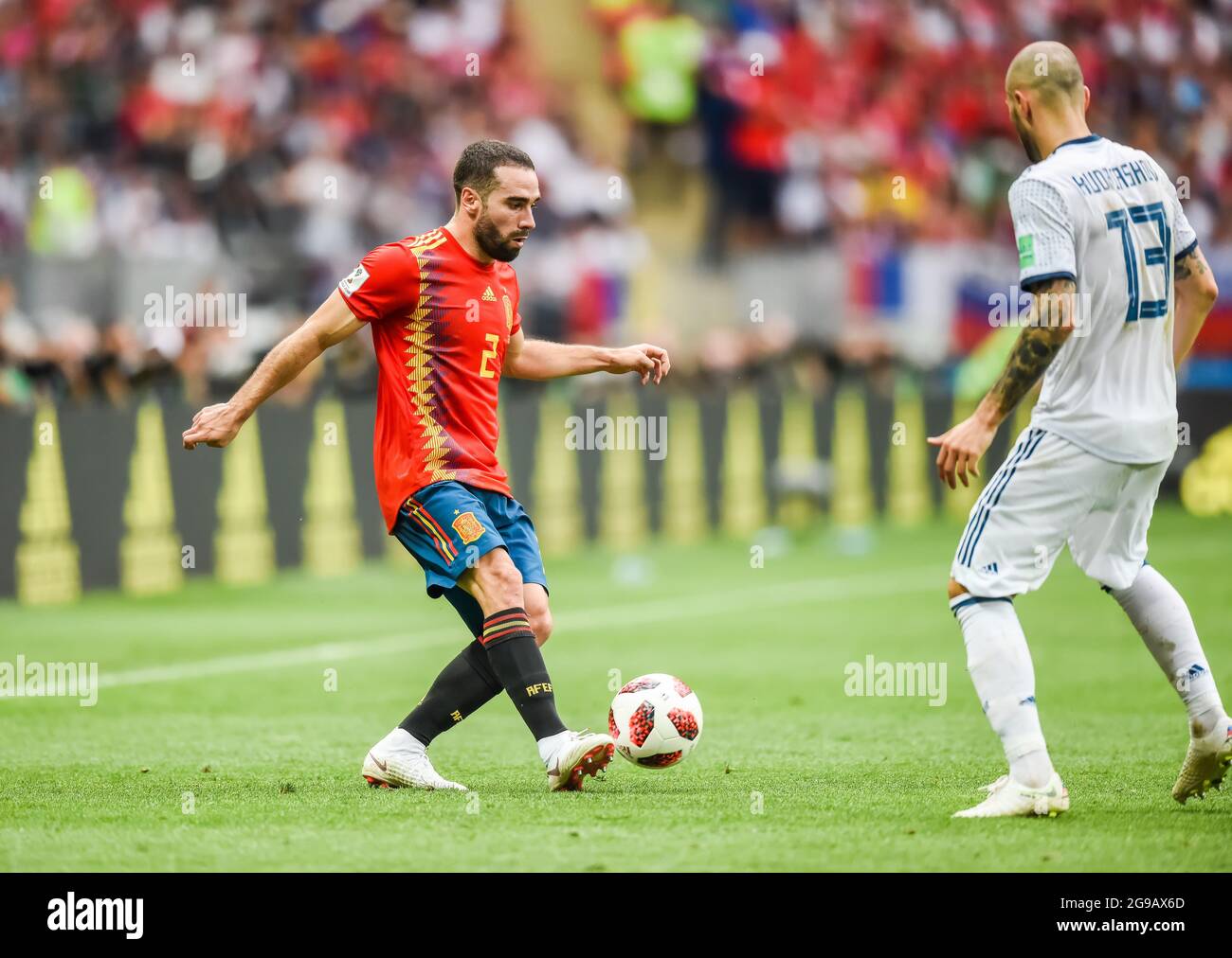 Moscow, Russia - July 1, 2018. Spain national football team right back ...