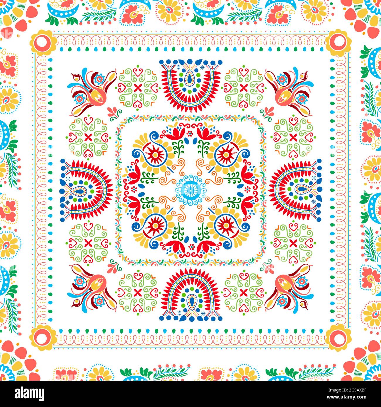 Seamless pattern design inspired by traditional Hungarian embroidery ...
