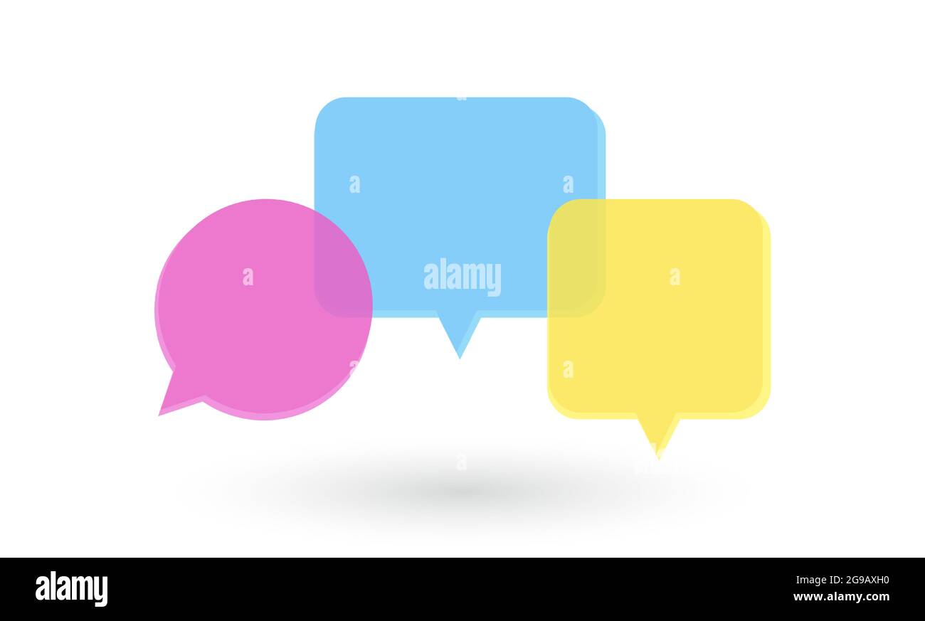 Colorful speech bubbles, communication concept, vector illustration ...