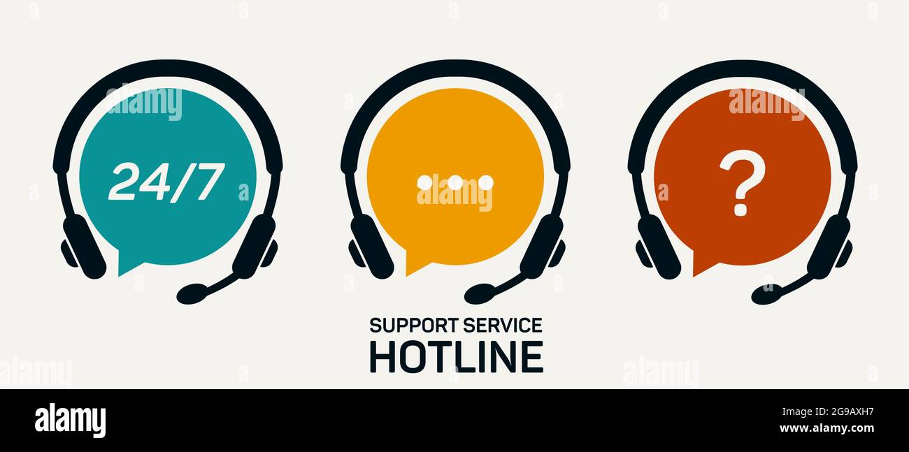 Customer Support Service. Chat vector icons. Call center symbols ...
