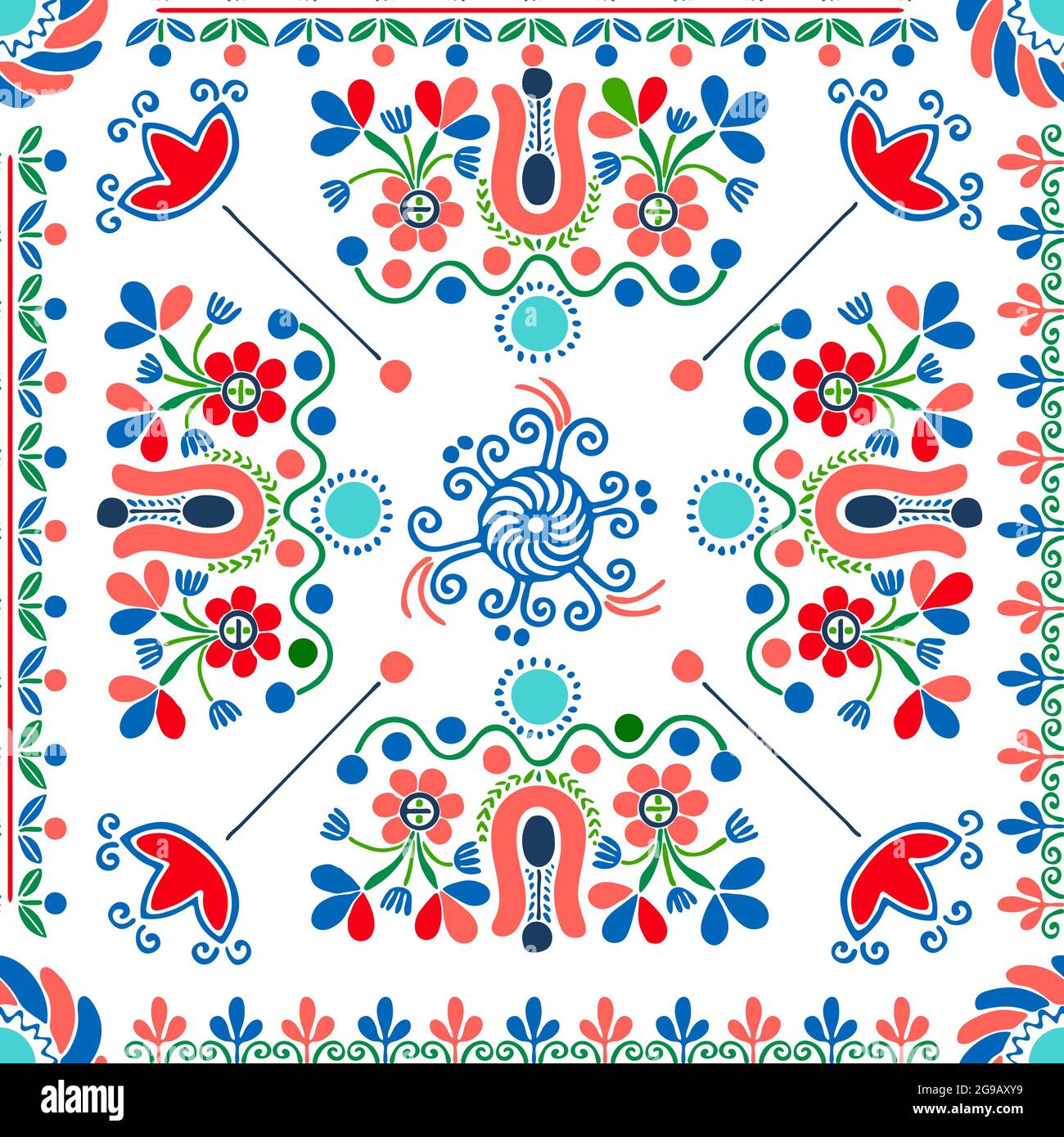 Seamless hungarian pattern hi-res stock photography and images - Alamy