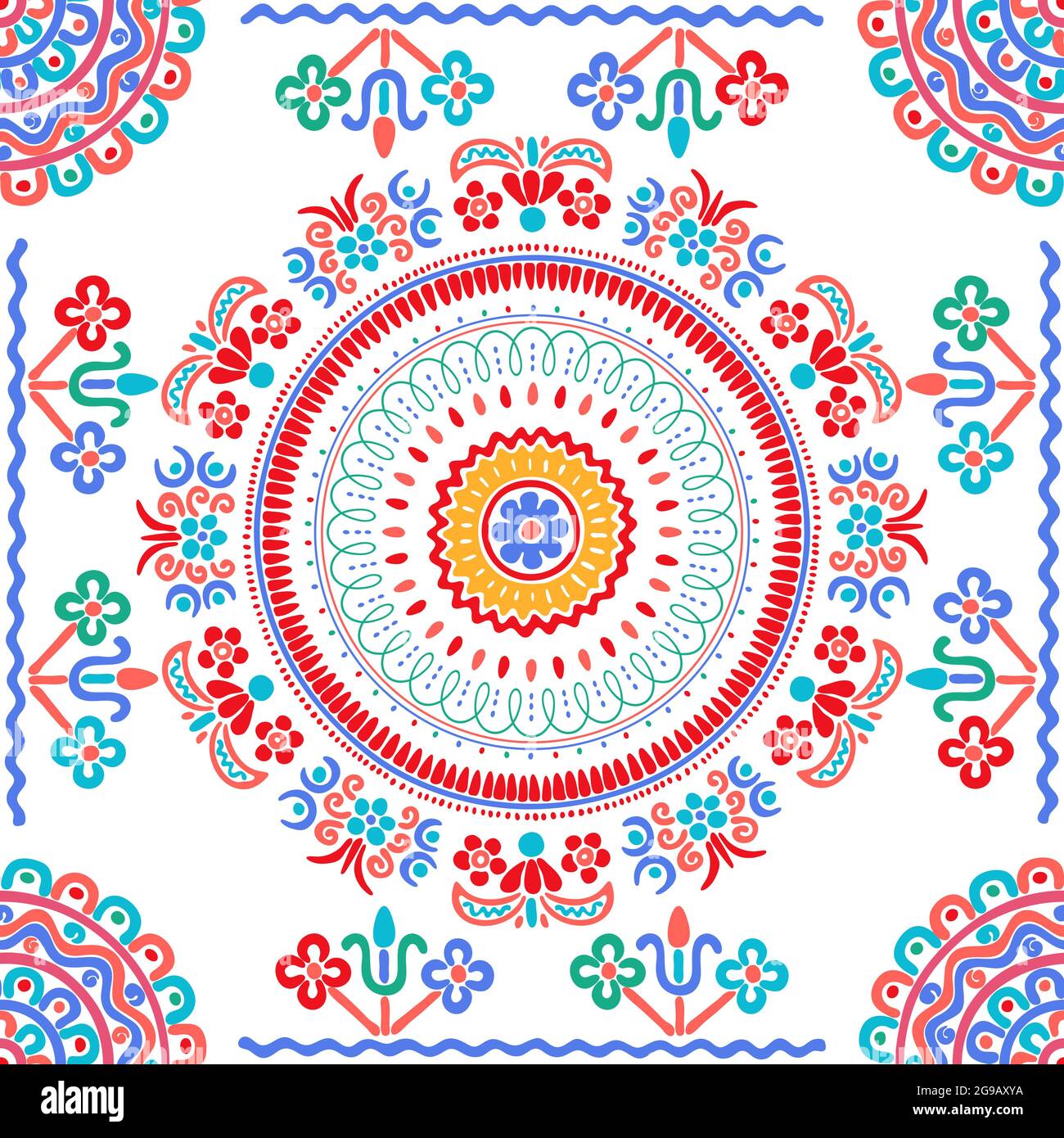 Seamless pattern design inspired by traditional Hungarian embroidery ...