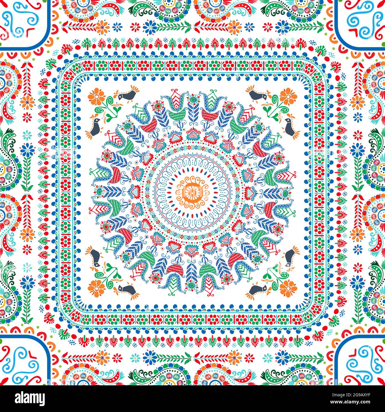 Seamless pattern design inspired by traditional Hungarian embroidery ...
