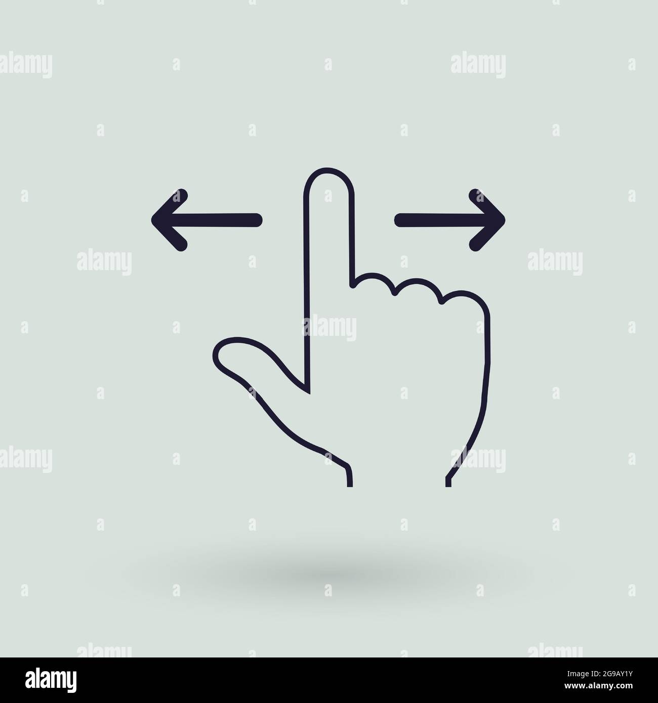Outline finger swipe icon illustration vector symbol Stock Vector Image ...