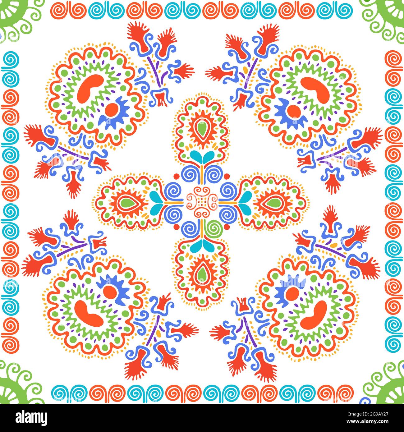 Seamless pattern design inspired by traditional Hungarian embroidery ...