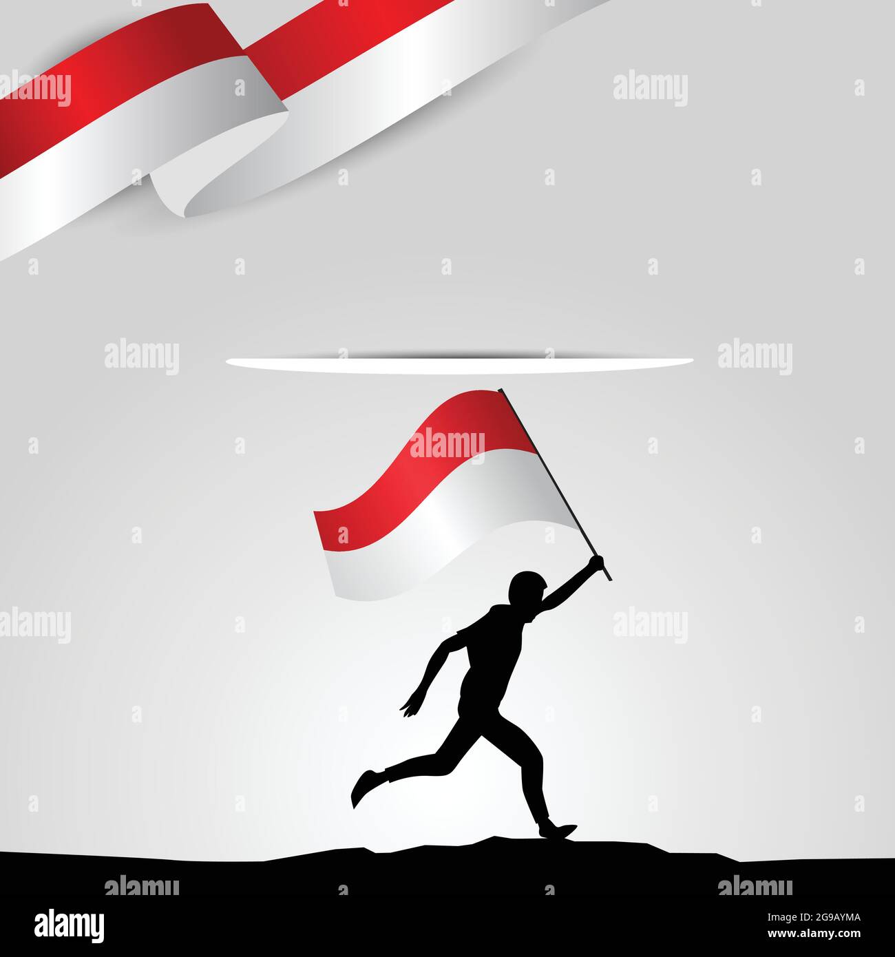 Ribbon flag indonesia celebration Stock Vector Images - Alamy