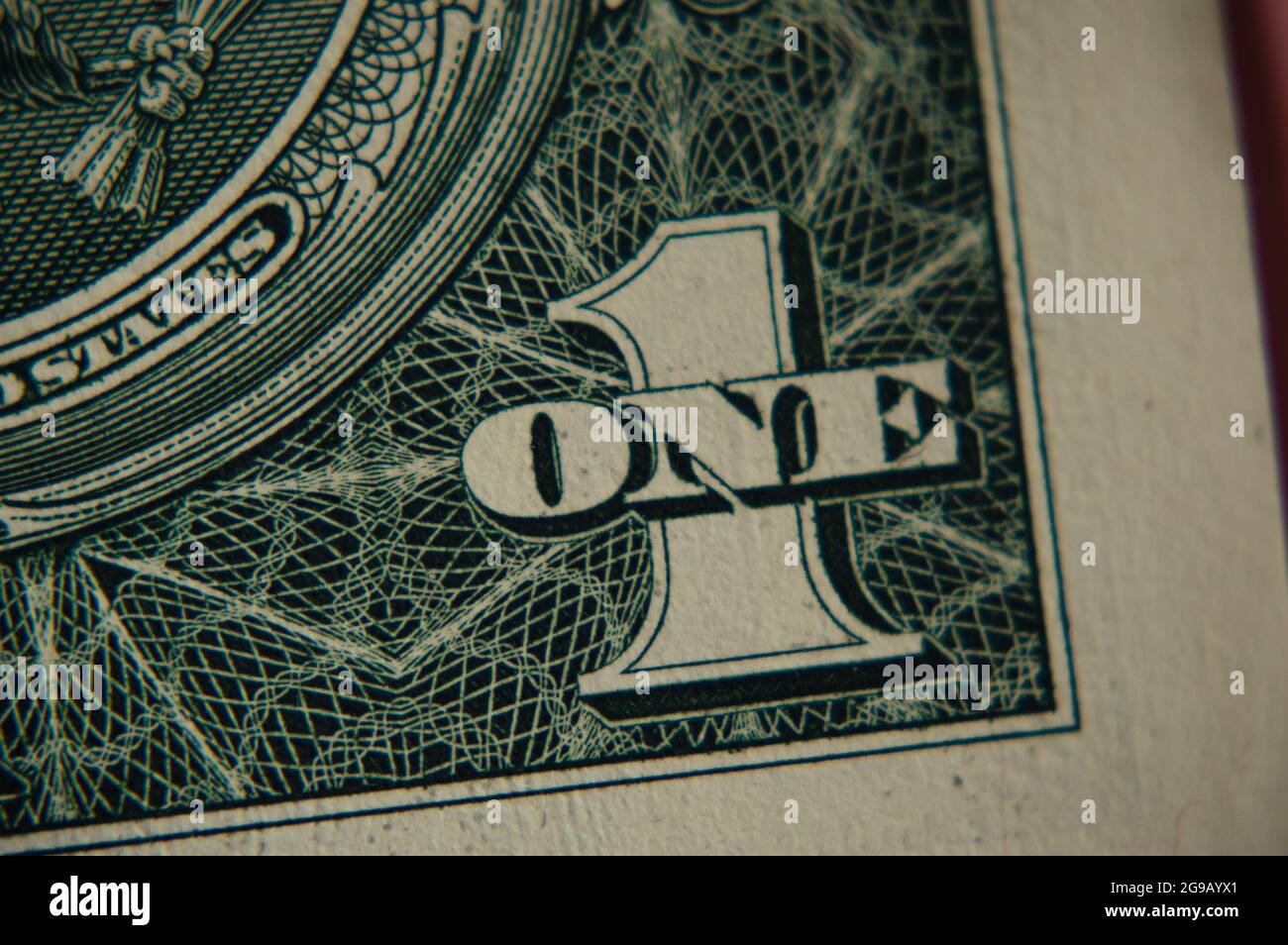 One dollar symbol on a one dollar bill, macro Stock Photo - Alamy
