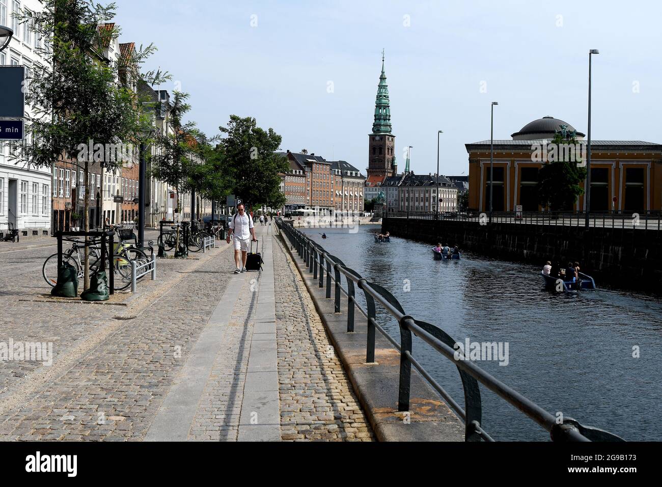 Copenhagen, Denmark., 25 July 2021, View of capital's most famous area ...