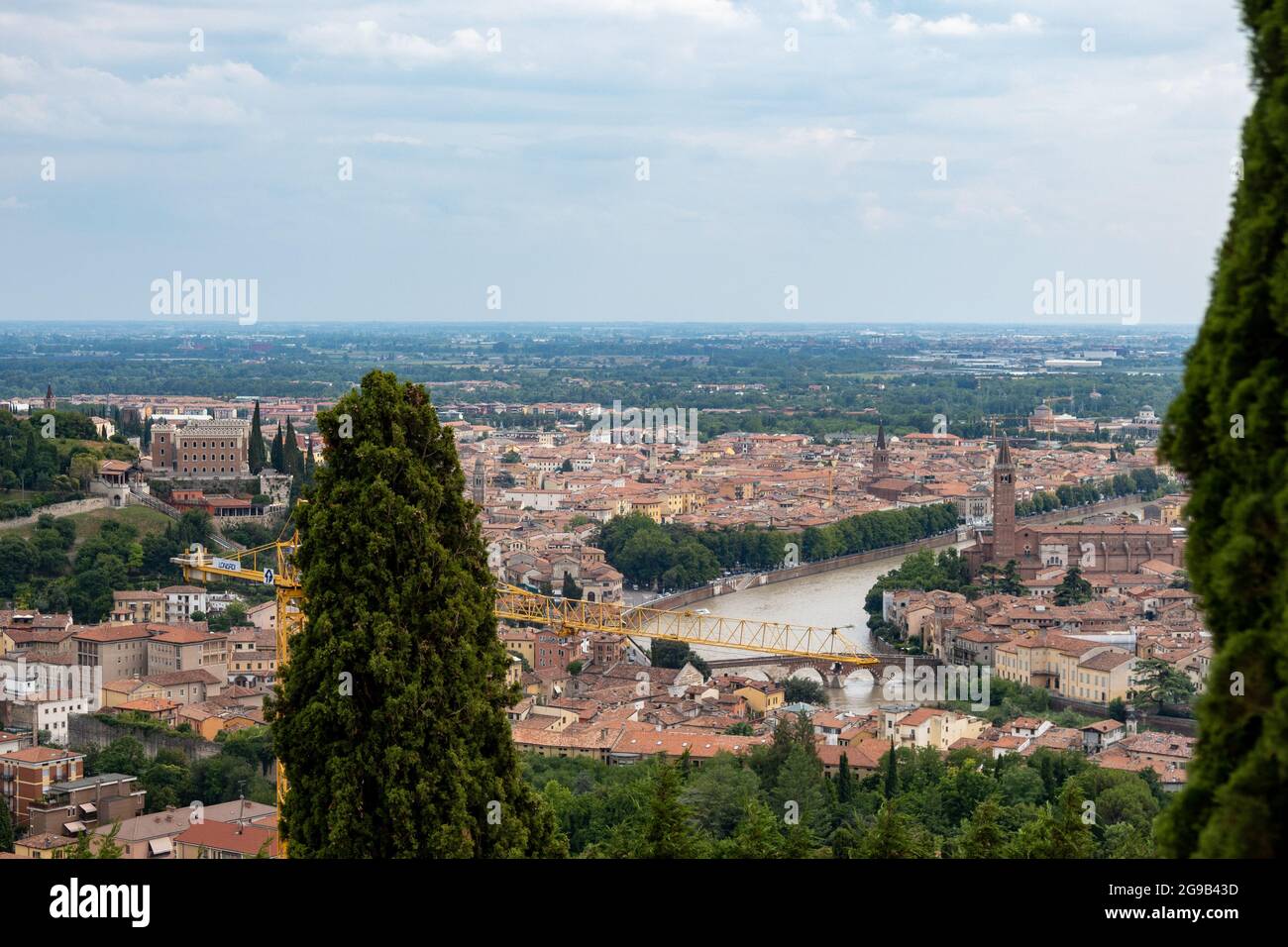 a panoramic view of the city of Verona in Italy Stock Photo - Alamy