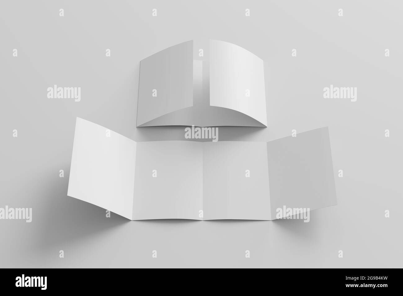 Vertical double gate fold brochure. Four panels, eight pages blank ...