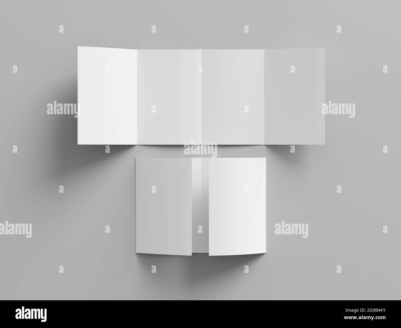 Vertical double gate fold brochure. Four panels, eight pages blank ...