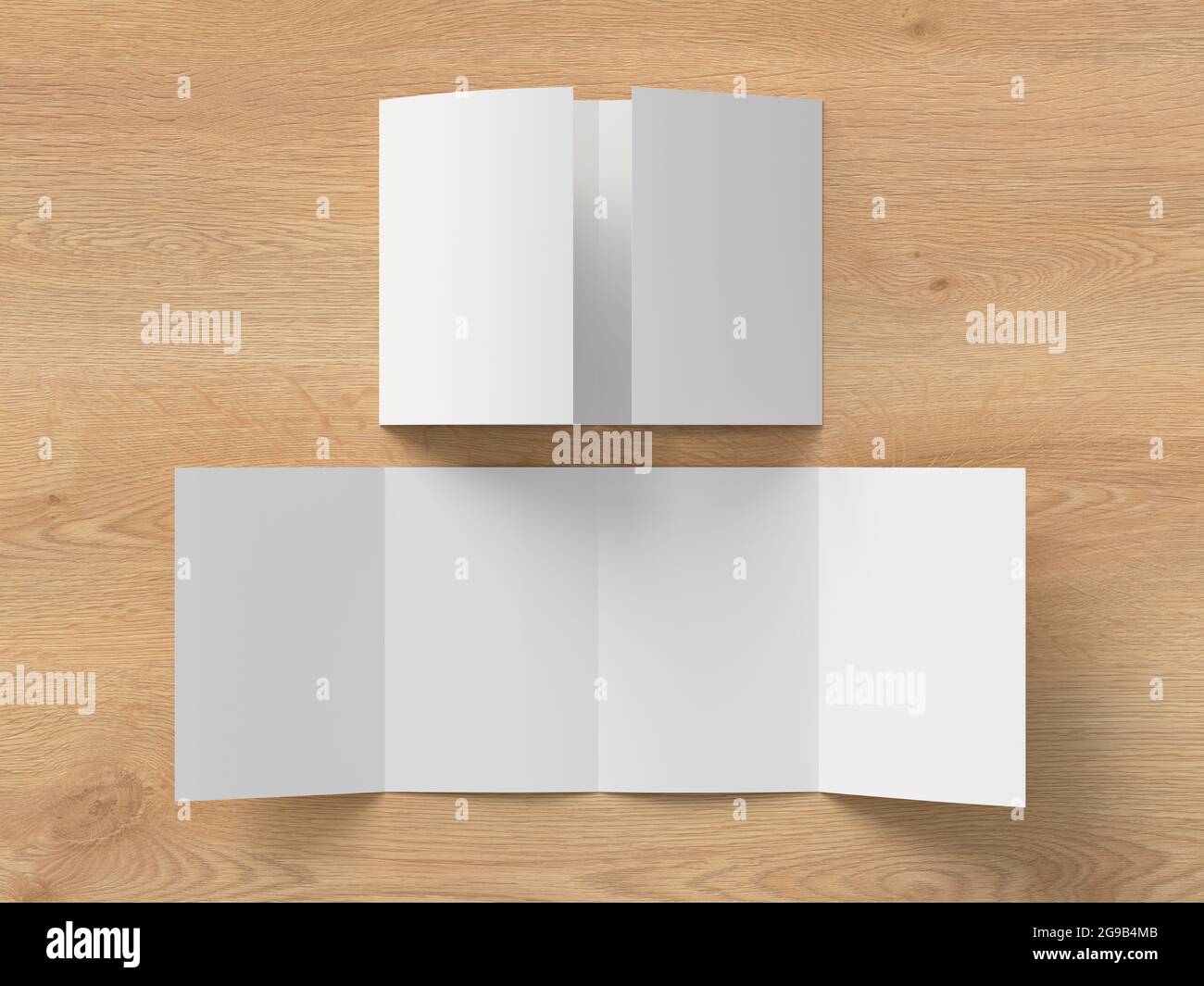 Vertical double gate fold brochure. Four panels, eight pages blank ...