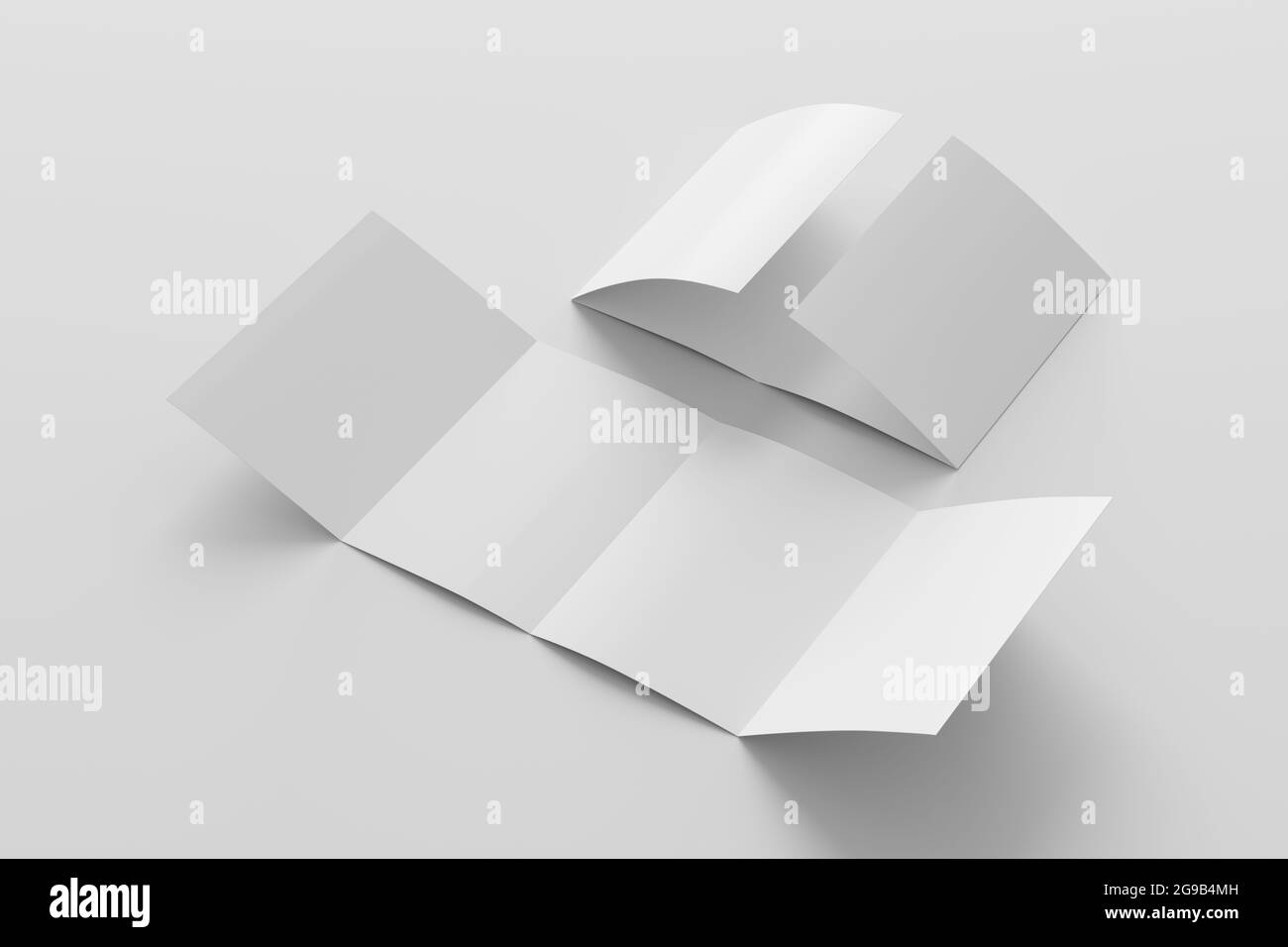 Vertical double gate fold brochure. Four panels, eight pages blank ...