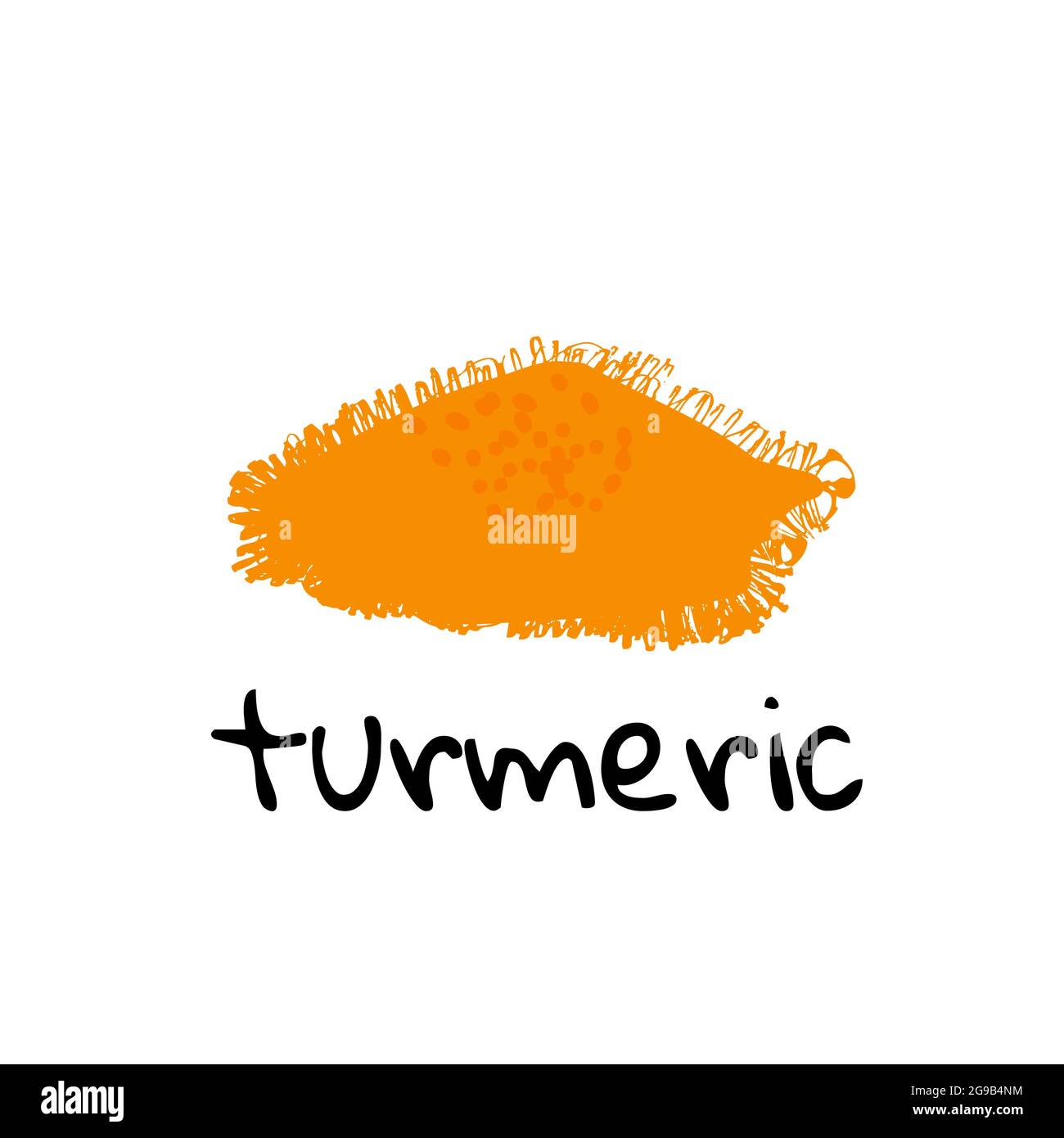 Turmeric powder on white Stock Vector Images - Alamy