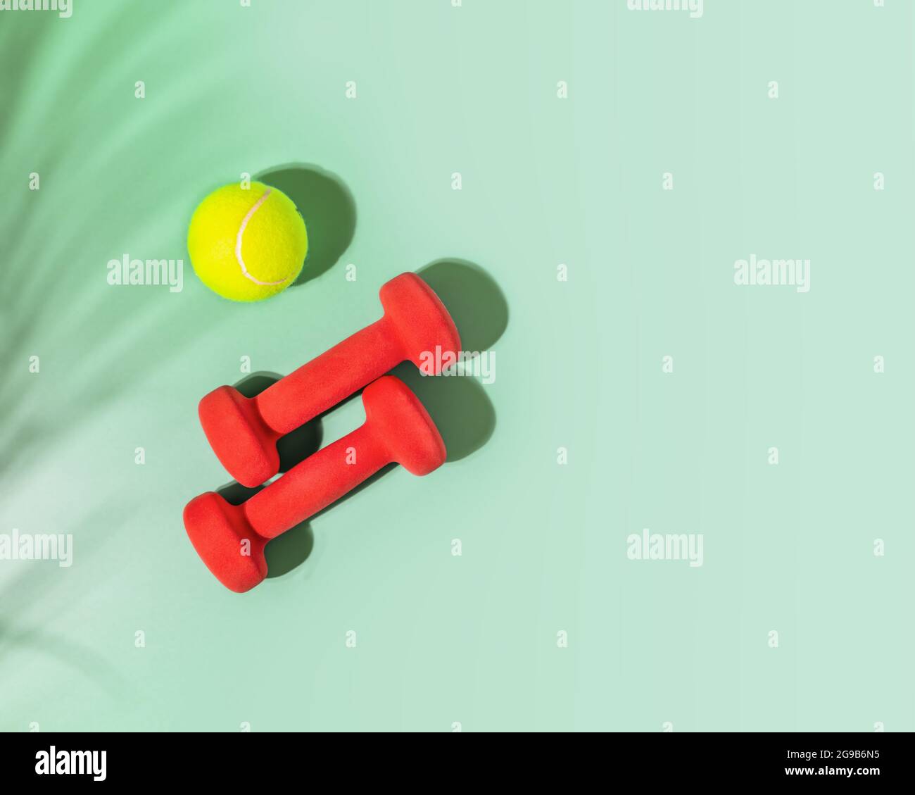 Sport, tennis flat lay. Horizontal, summer sport composition with ...