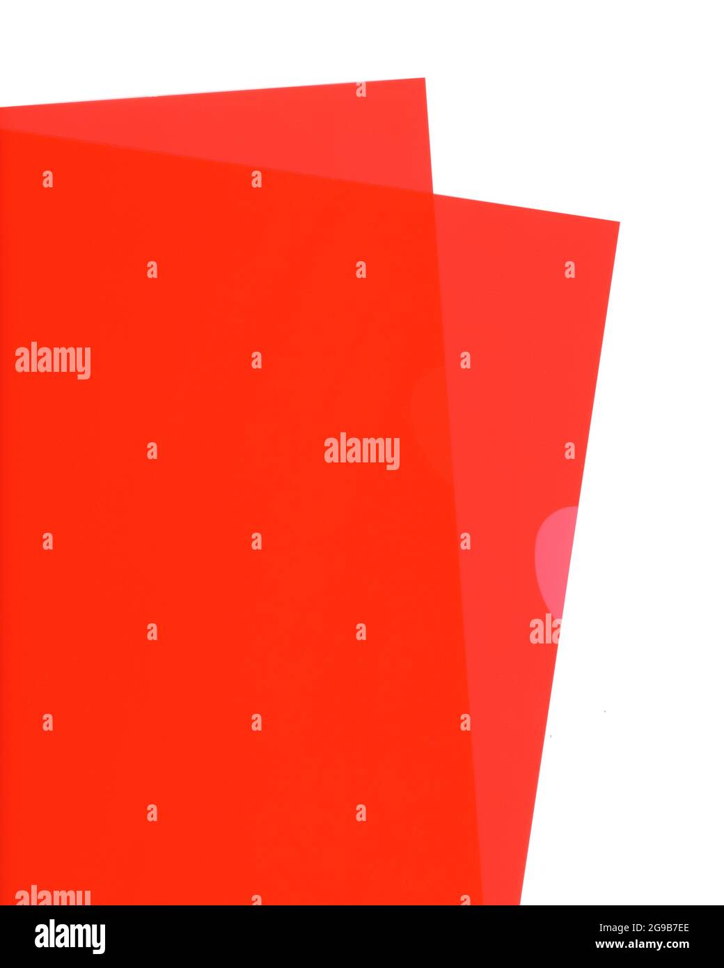 red plastic documenti folders isolated over white Stock Photo - Alamy