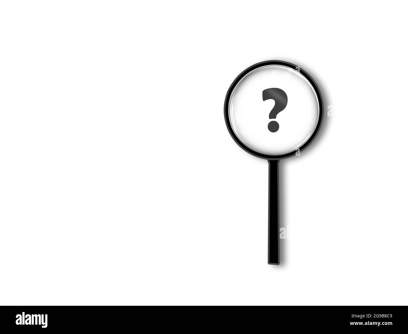 Magnifying Glass With Question mark Inside The Search loupe On White ...