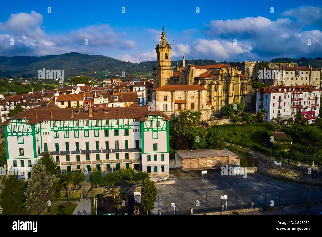 Spain, Basque Country, Guipuscoa, Hondarribia, the church of La ...