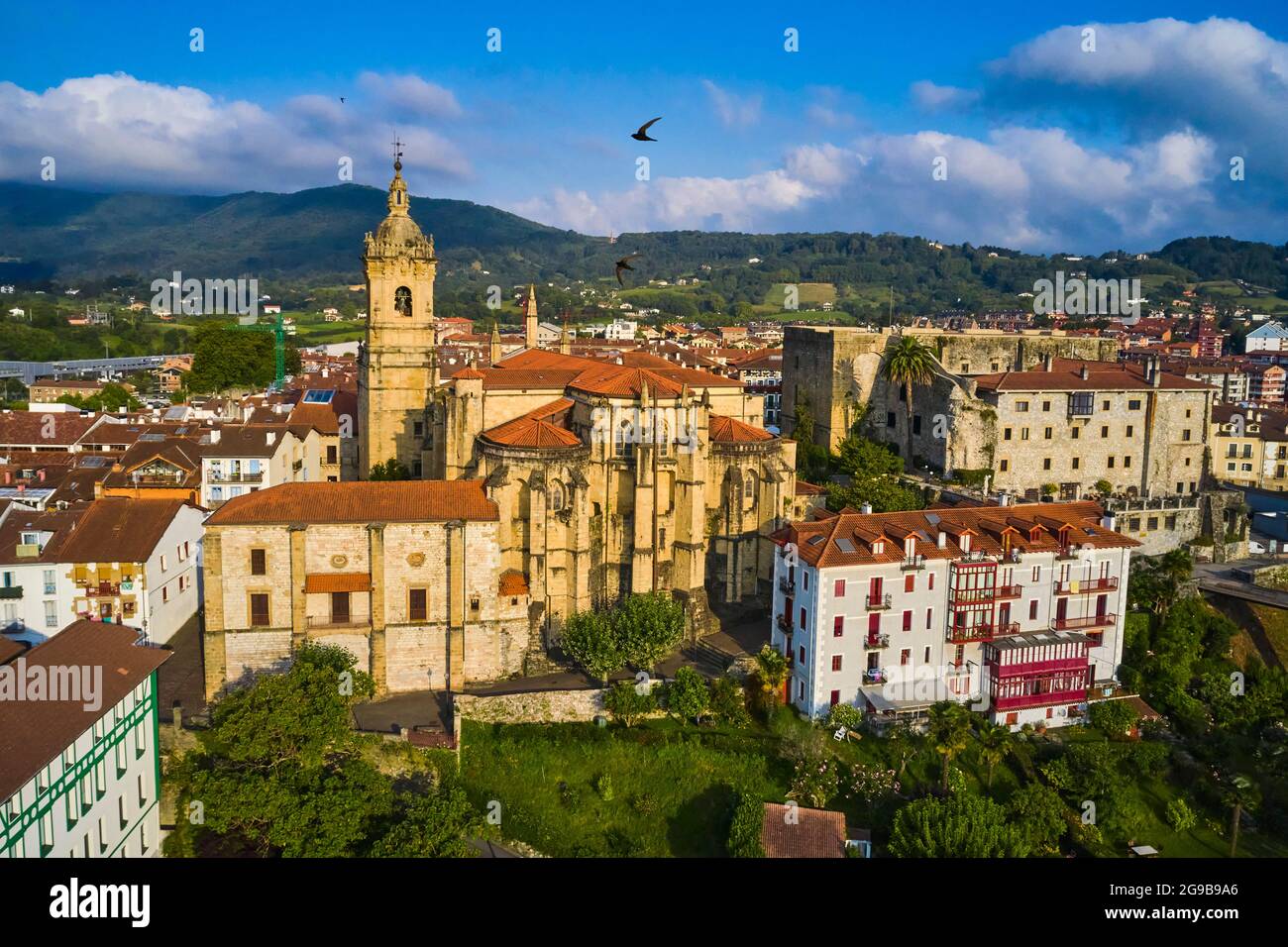 Spain, Basque Country, Guipuscoa, Hondarribia, the church of La ...