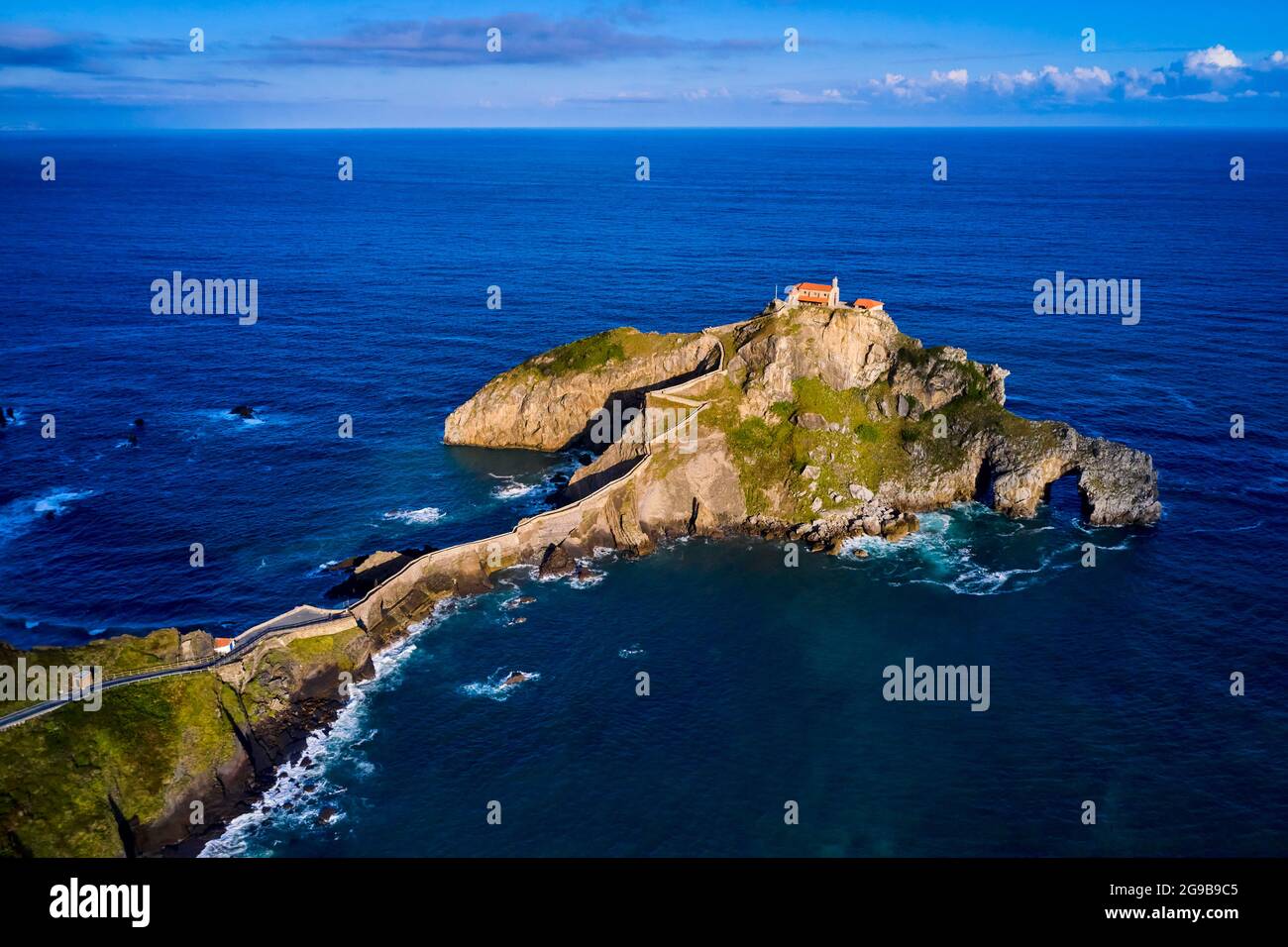Spain, Biscay, Basque Country, Gaztelugatxe, tenth century hermitage of ...