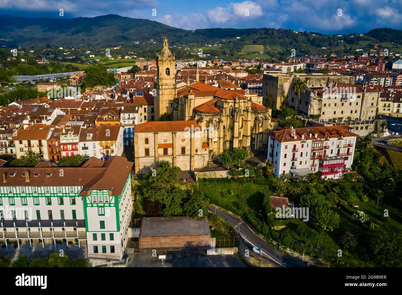 Spain, Basque Country, Guipuscoa, Hondarribia, the church of La ...