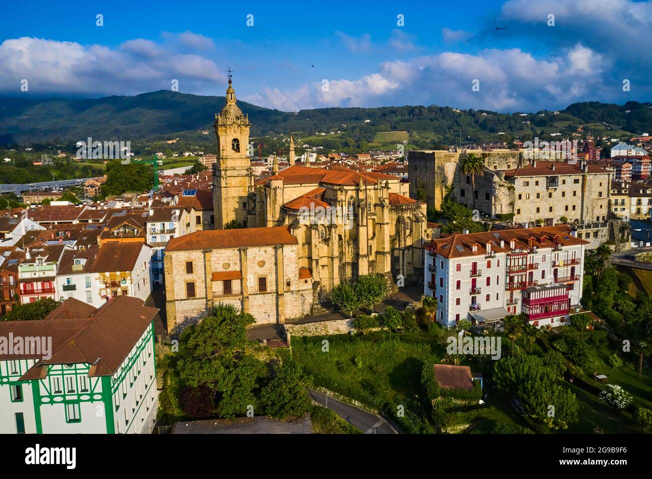 Spain, Basque Country, Guipuscoa, Hondarribia, the church of La ...