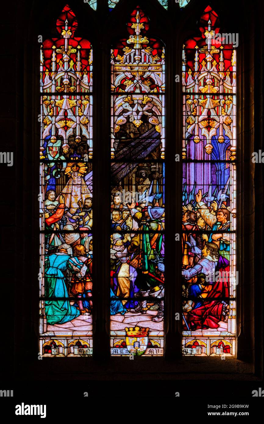 Spain, Basque Country, Guipuscoa, Hondarribia, the church of La ...