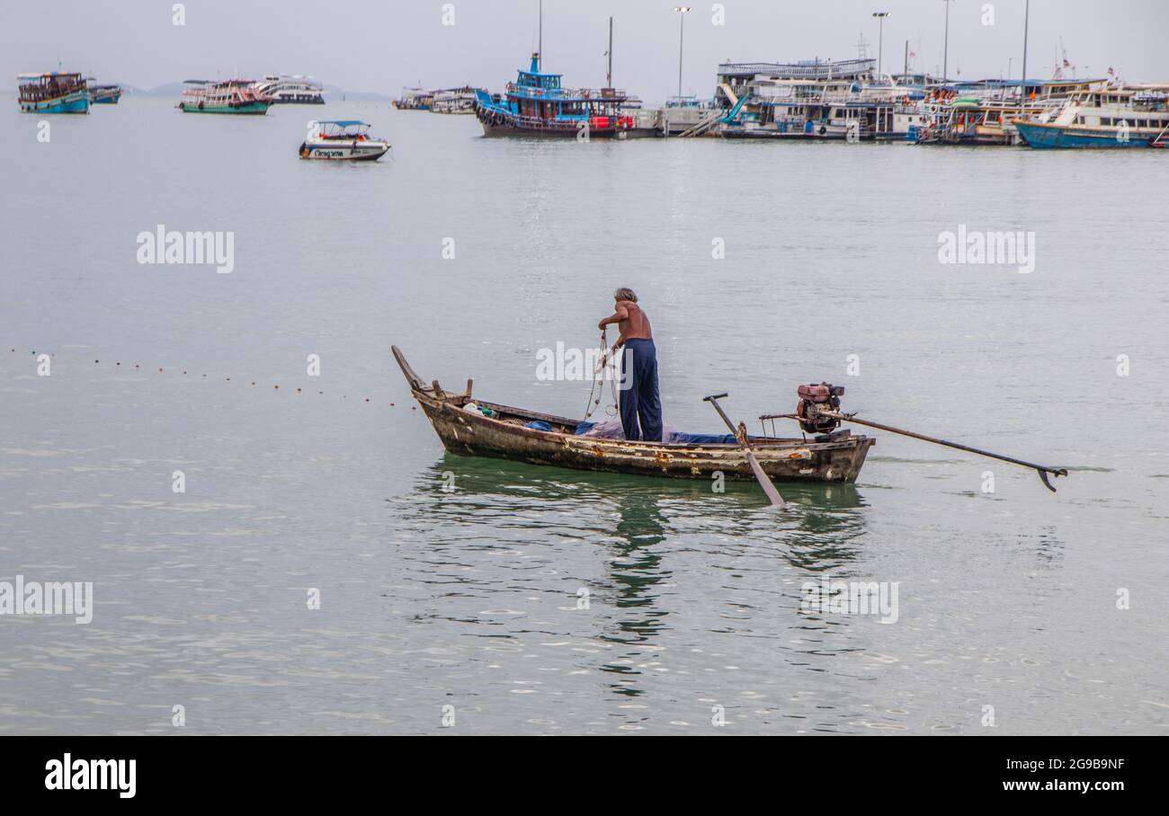 a fisherman at Work by the Sea Stock Photo - Alamy