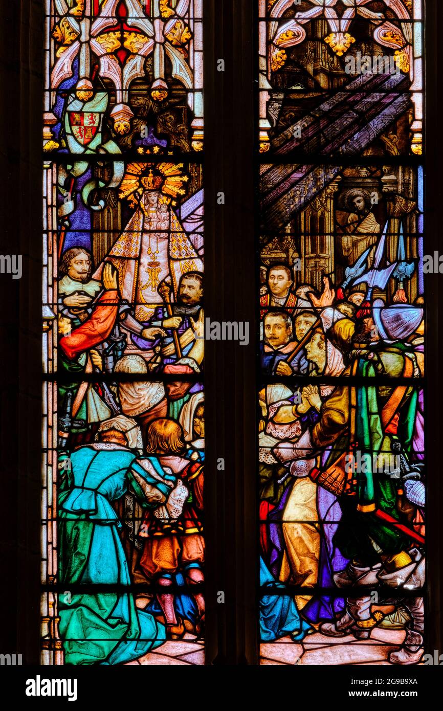 Spain, Basque Country, Guipuscoa, Hondarribia, the church of La ...