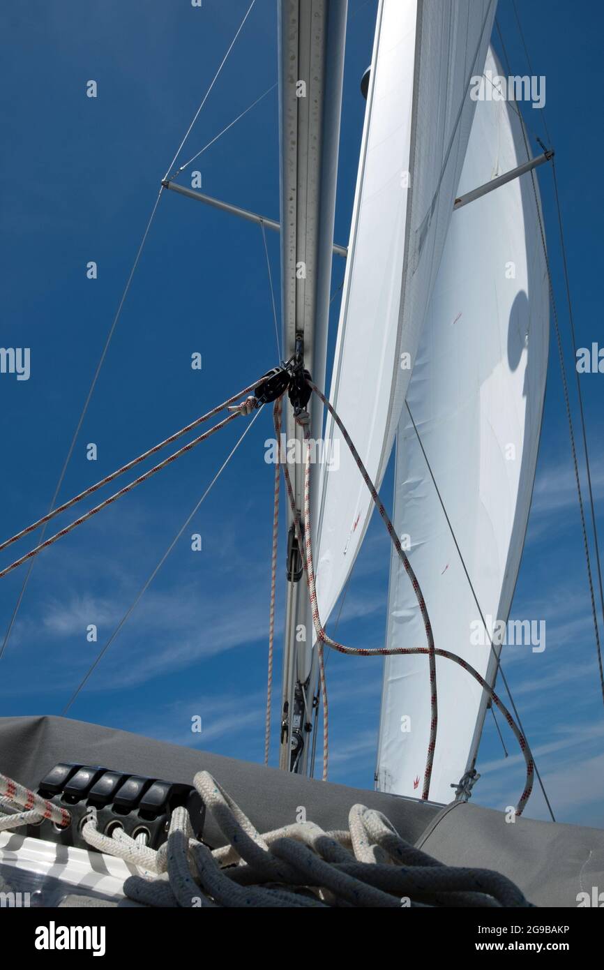 Sailing in Mallorca, Mallorca, Balearic Islands Stock Photo - Alamy