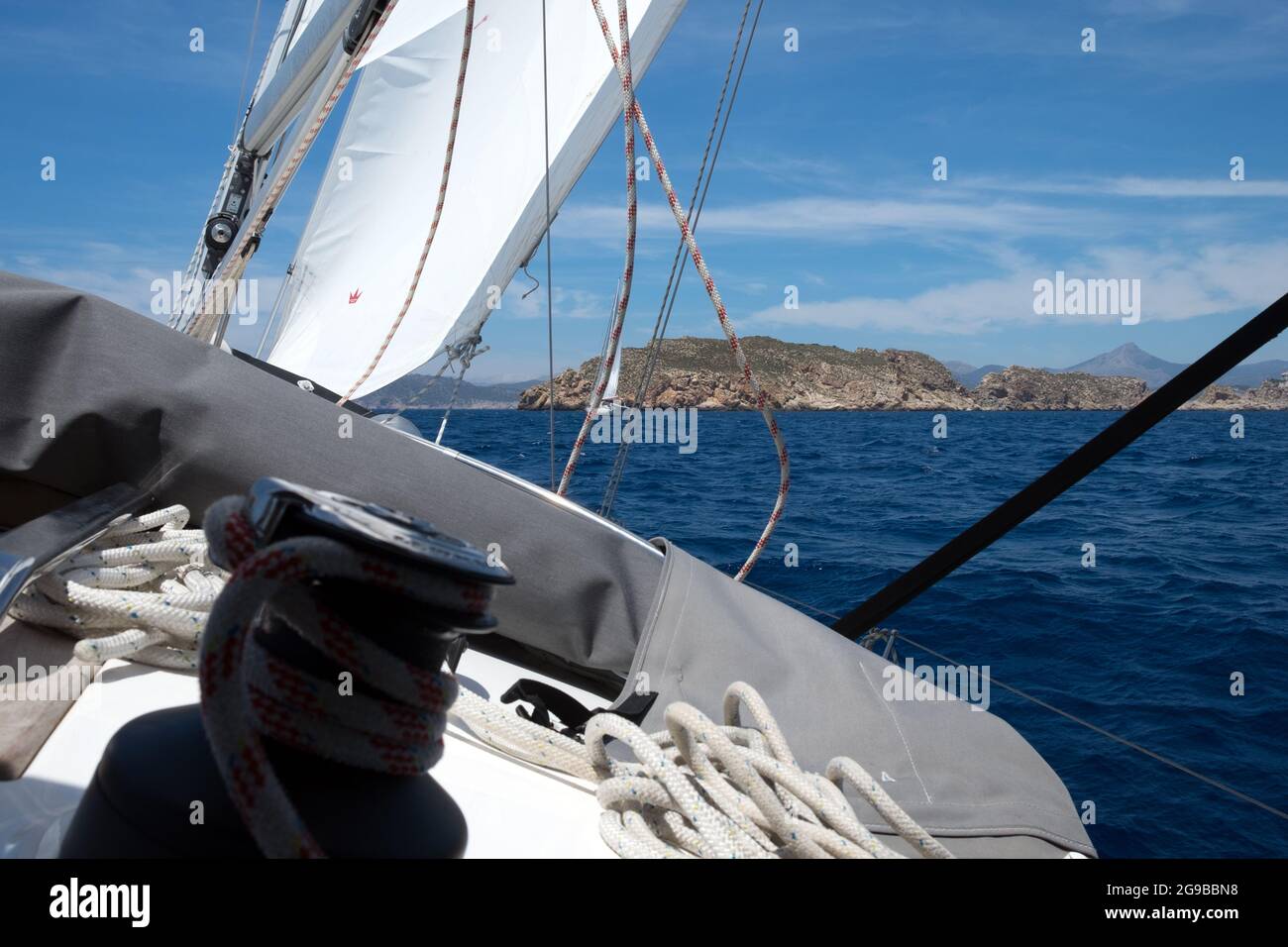 Sailing in Mallorca, Mallorca, Balearic Islands Stock Photo - Alamy