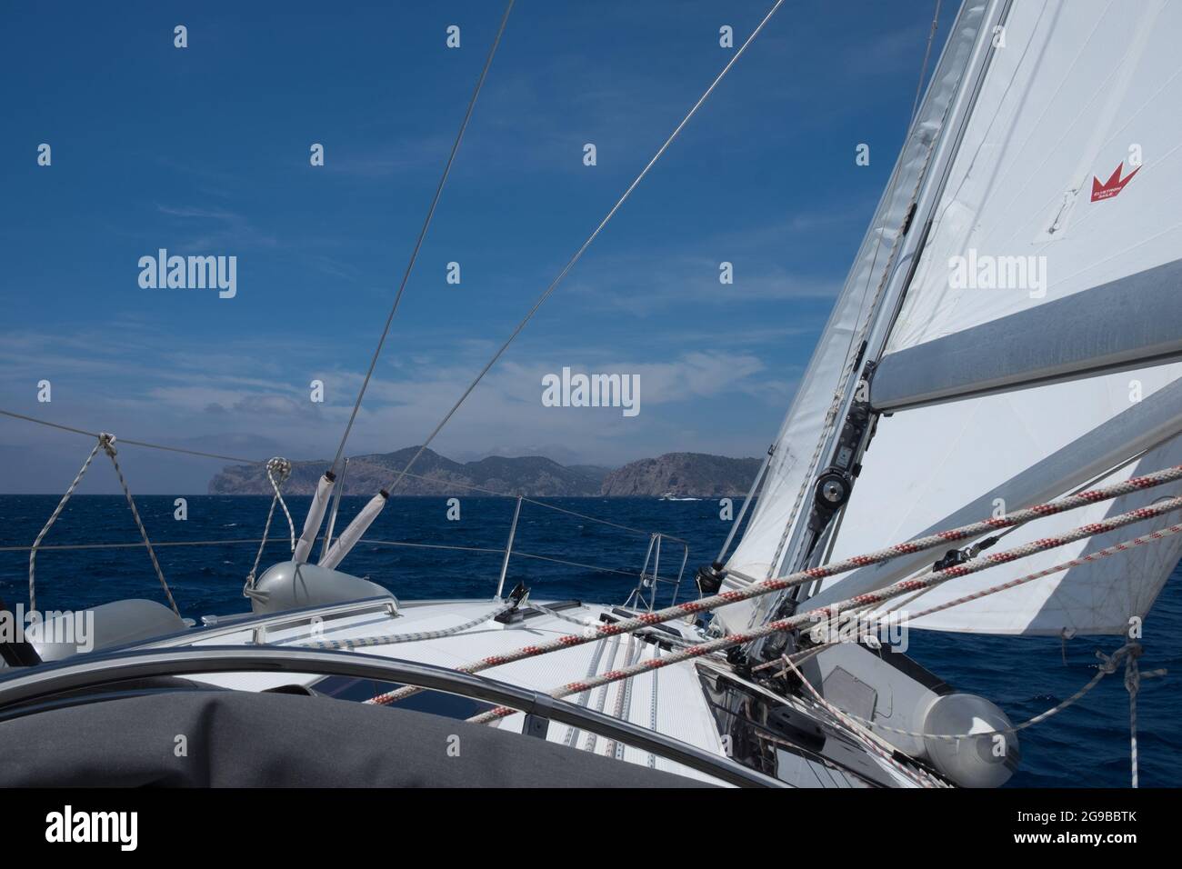 Sailing in Mallorca, Mallorca, Balearic Islands Stock Photo - Alamy