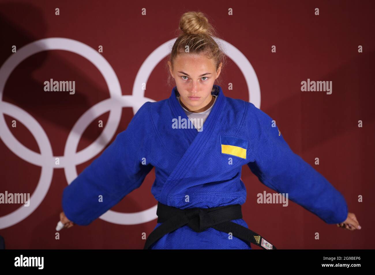 Tokyo, Japan. 24th July, 2021. Daria BILODID of Ukraine before the Judo ...