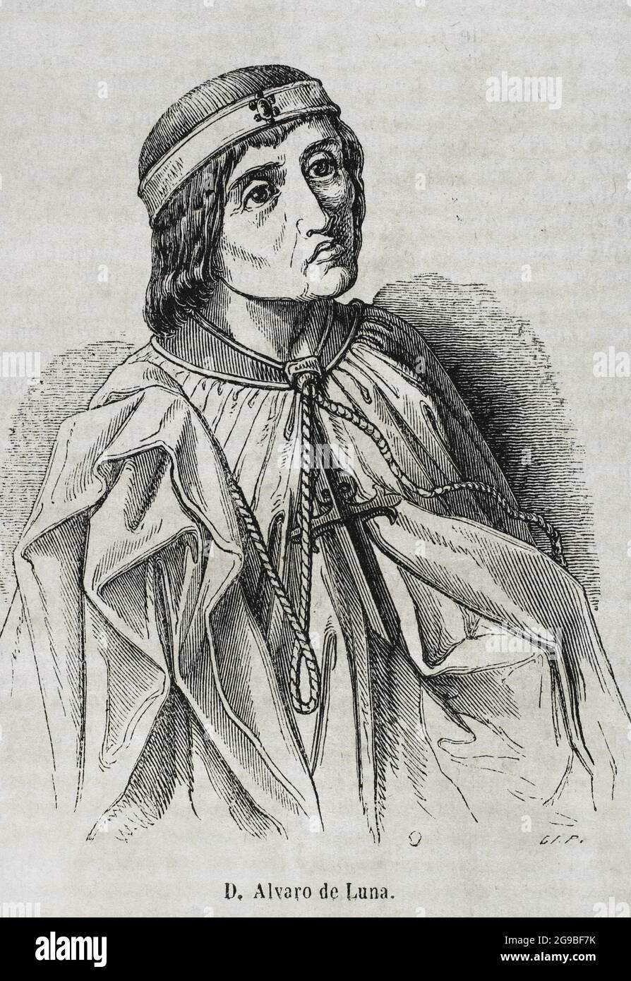 Alvaro de Luna (1390-1453). Castilian nobleman of the House of Luna ...