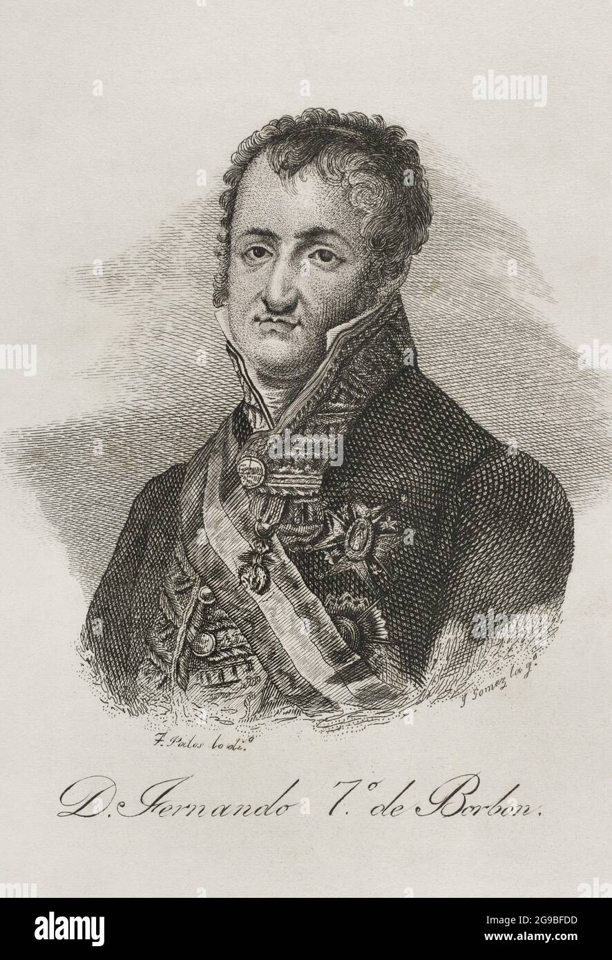 Ferdinand VII (1784-1833). King of Spain (1808-1833). Portrait ...